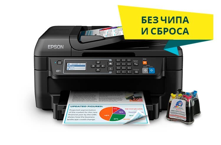БФП Epson WorkForce WF-2750 з СБПЧ – низька ціна, відгуки: купити ...